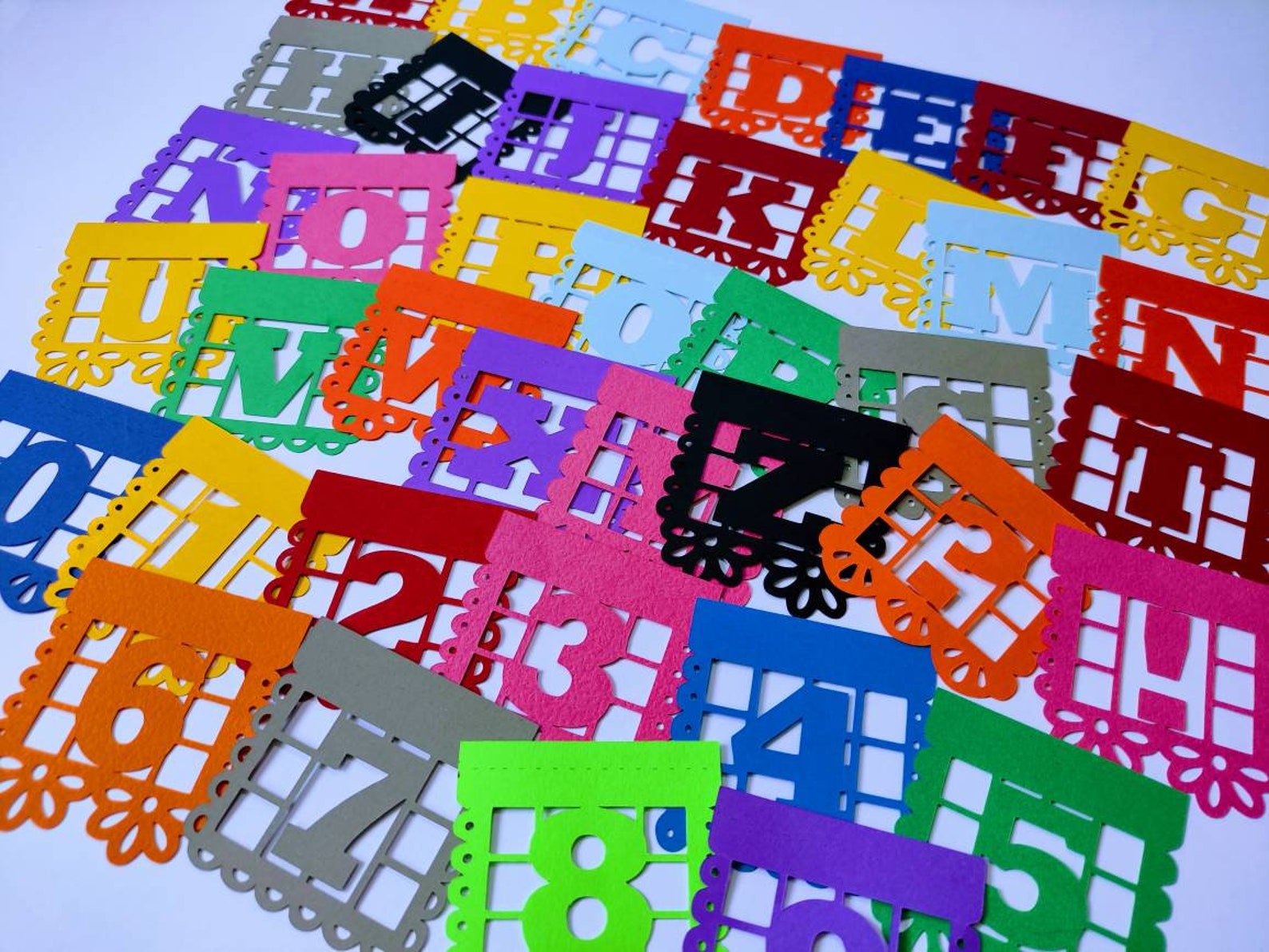 Alphabet Svg Mini Banners Papel Picado Templates Cut Files - Etsy