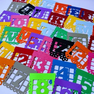 Alphabet SVG Mini Banners Papel Picado Templates Cut Files Cricut Joy ...
