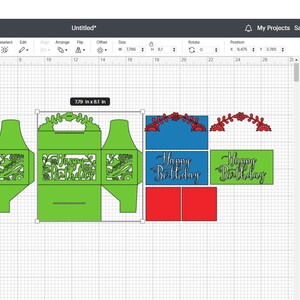 Birthday Box SVG File SVG Favor Box Cricut Cut File Happy Birthday ...