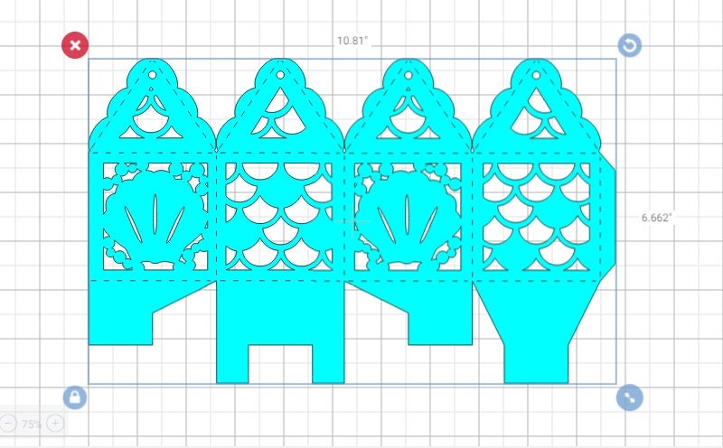 SVG Template Favor Box Mermaid Girl Cricut Birthday Gifts Boxes ...