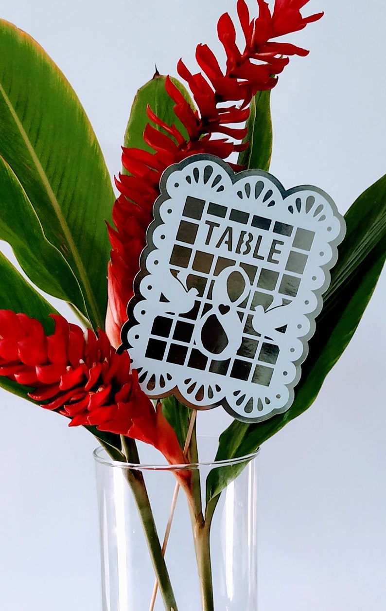 12 SVG Table Numbers Template Centerpieces Papel Picado | Etsy