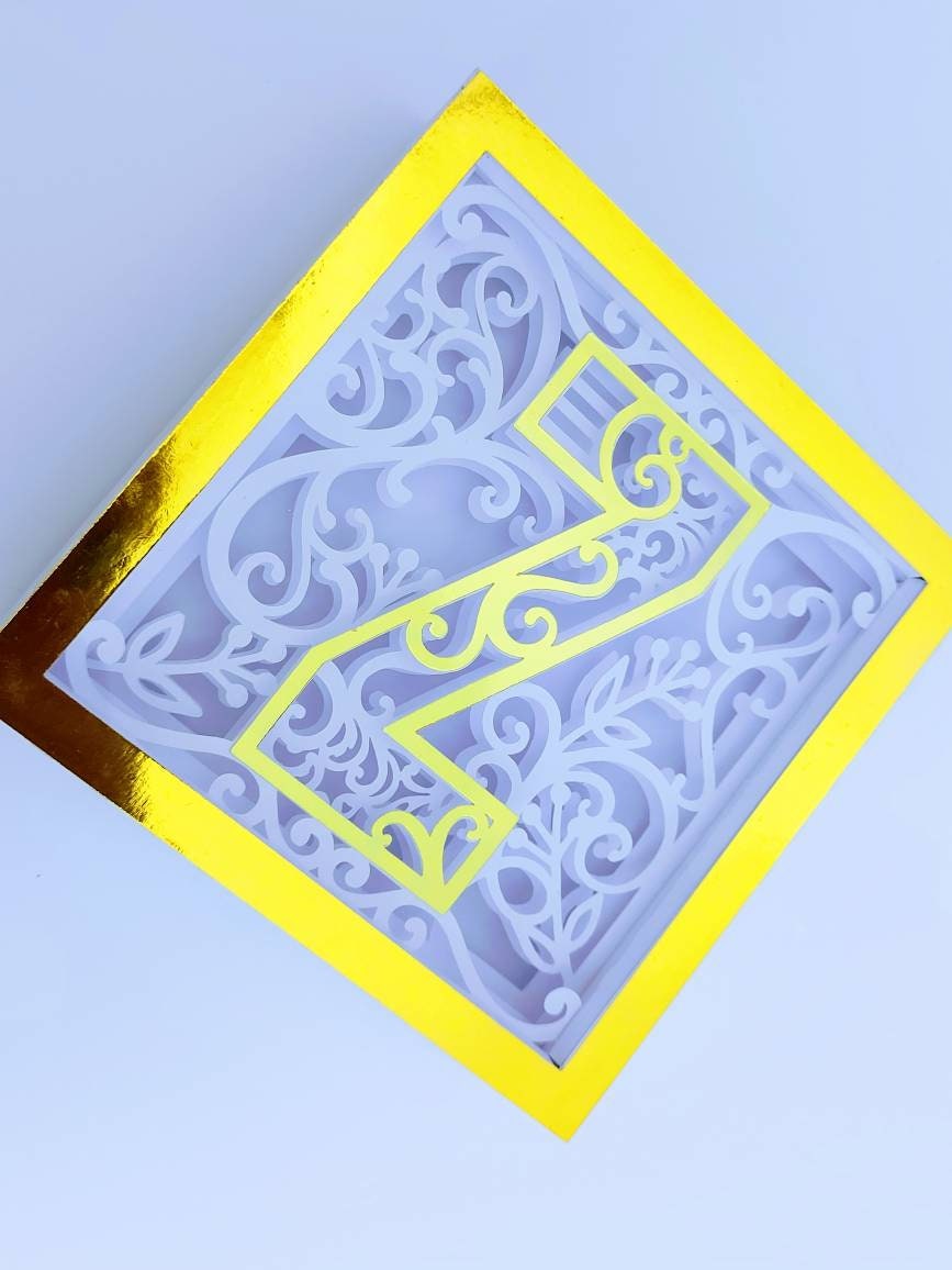 Letter Z Shadow Box 3D Alphabet SVG Cut Files Cricut Letters | Etsy