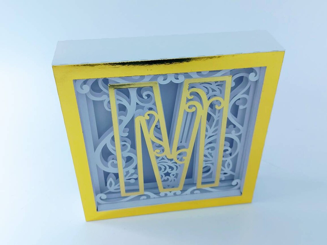 Letter M Shadow Box 3D Alphabet SVG Cut Files Cricut Letters - Etsy