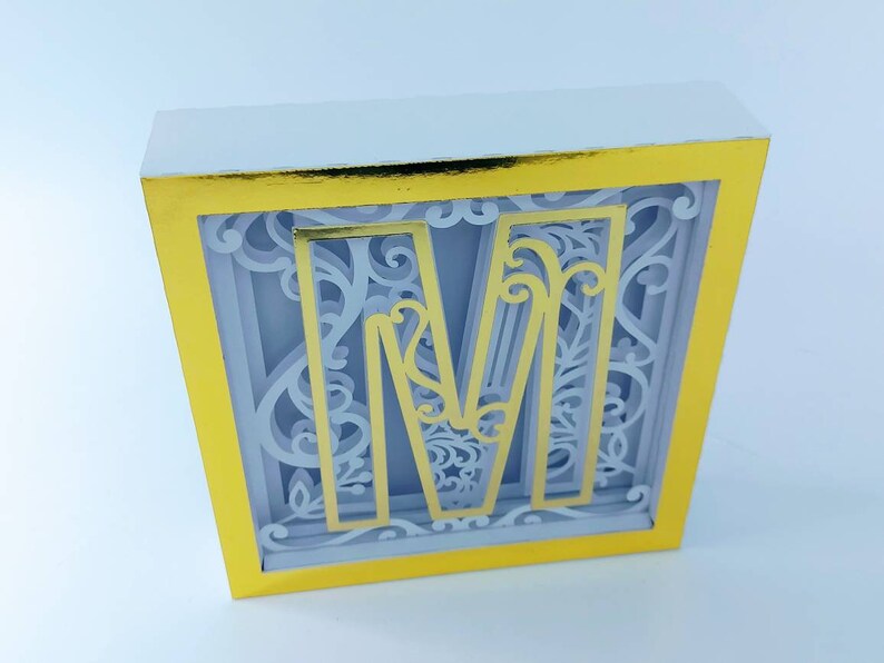 Letter M Shadow Box 3D Alphabet SVG Cut Files Cricut Letters - Etsy