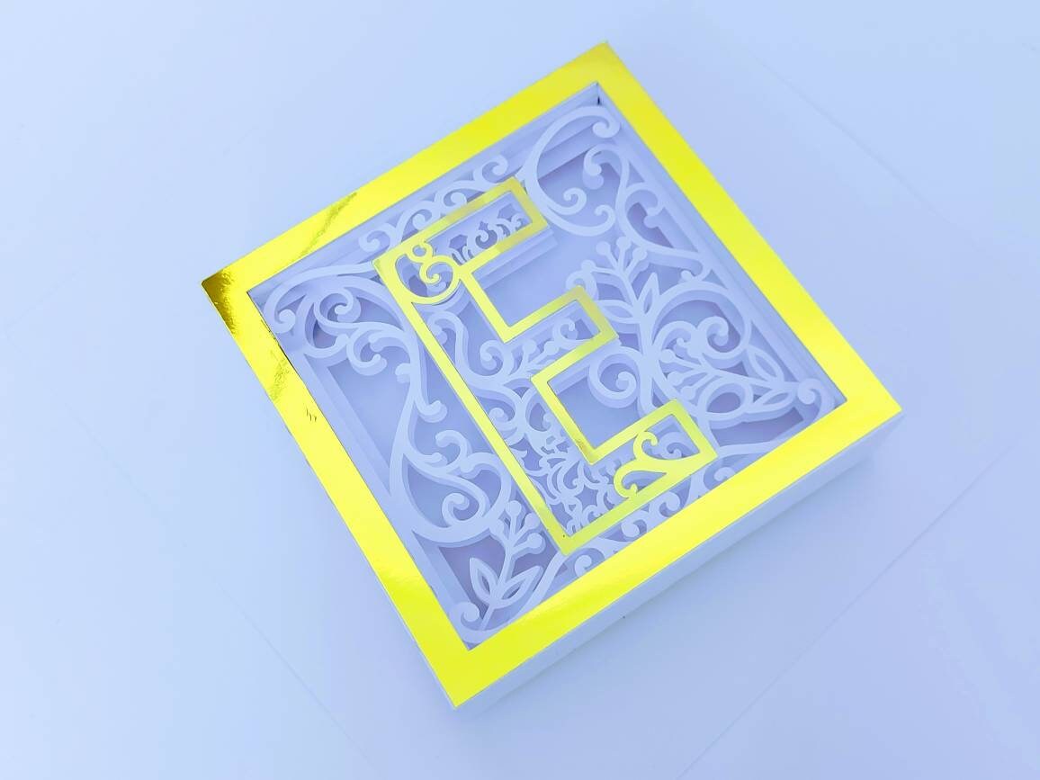 Letter E Shadow Box 3D Alphabet SVG Cut Files Cricut Letters - Etsy