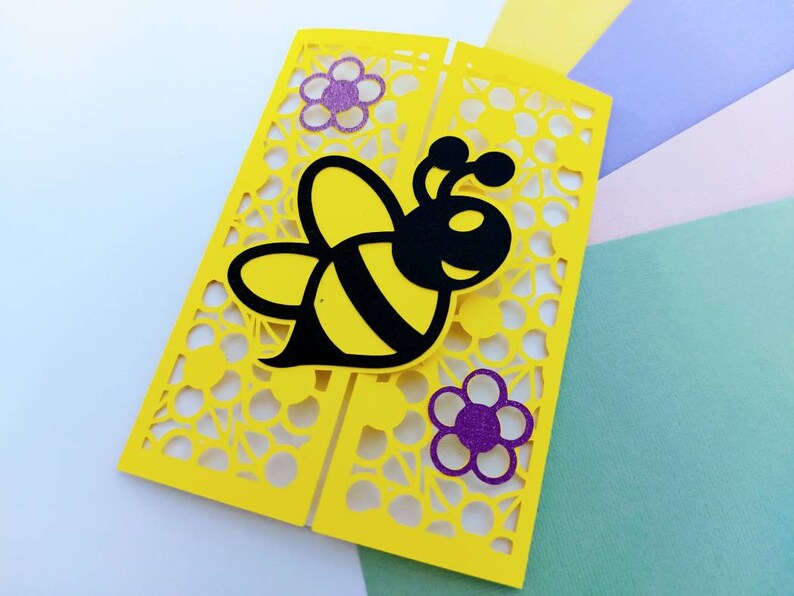 Bundle Set Bee Spring Cards SVG Files Cricut Cut Files Spring - Etsy