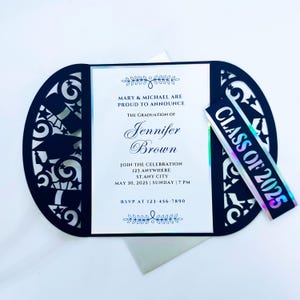 SVG Graduation Invitation Card Class of 2025 Cricut Cut File Gate Fold ...