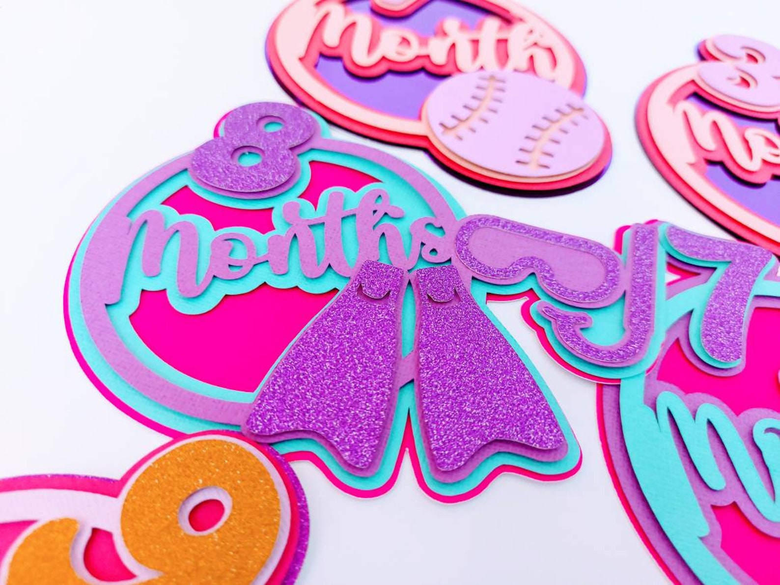 Baby Milestone svg 12 Months SVG Cricut Files Sport Cup Cake | Etsy