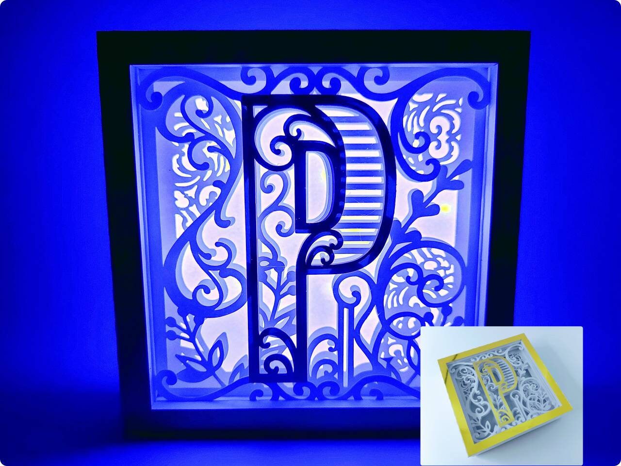 Letter P Shadow Box 3D Alphabet SVG Cut Files Cricut Letters | Etsy