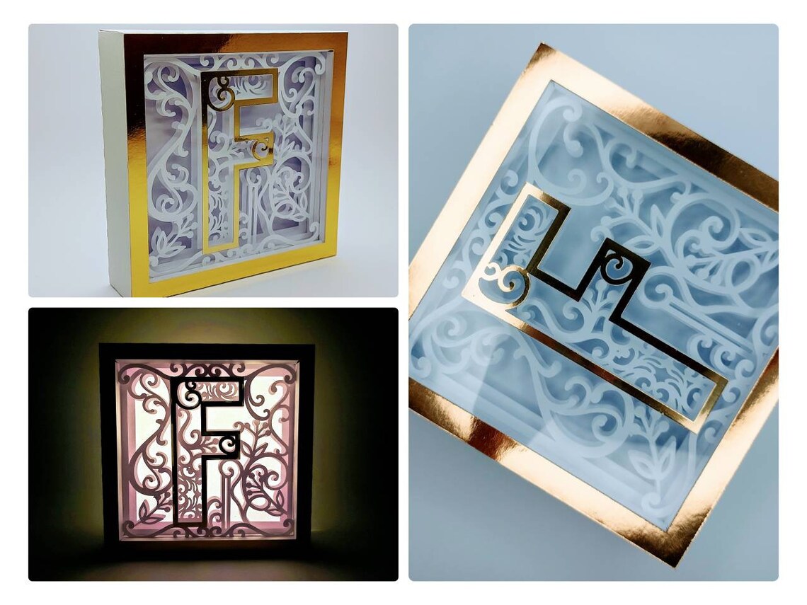 Letter F Shadow Box 3D Alphabet SVG Cut Files Cricut letters | Etsy