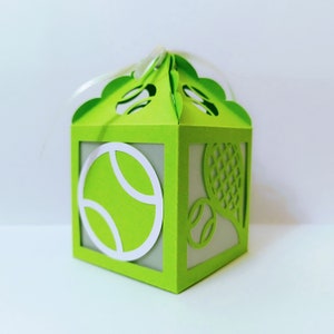 SVG Box Cricut Cut File Templates Tennis Sports Favor Box Gifts ...