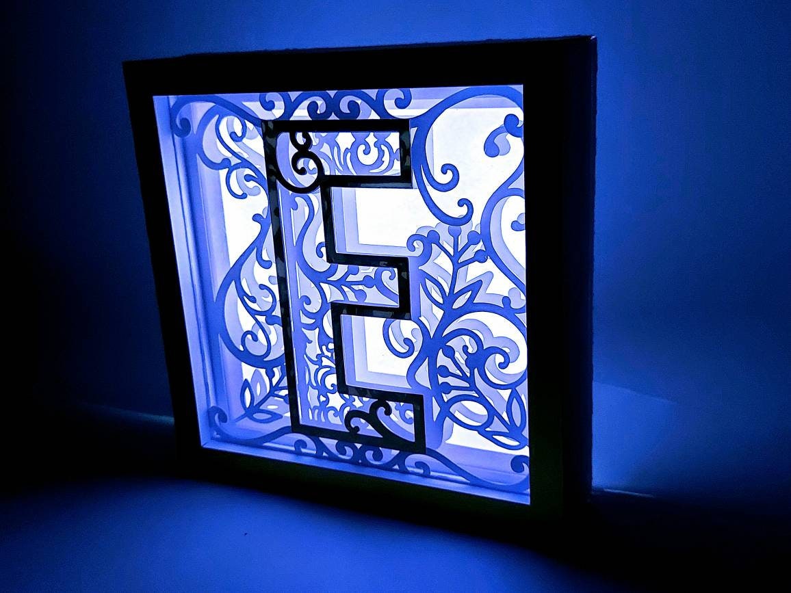 Letter E Shadow Box 3D Alphabet SVG Cut Files Cricut Letters - Etsy
