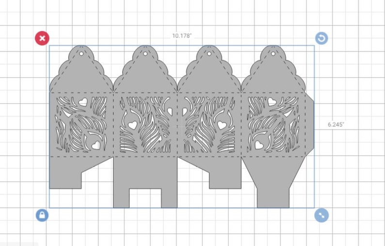 SVG Favor Box Cricut Gift Box Template Cut Files Peacock | Etsy