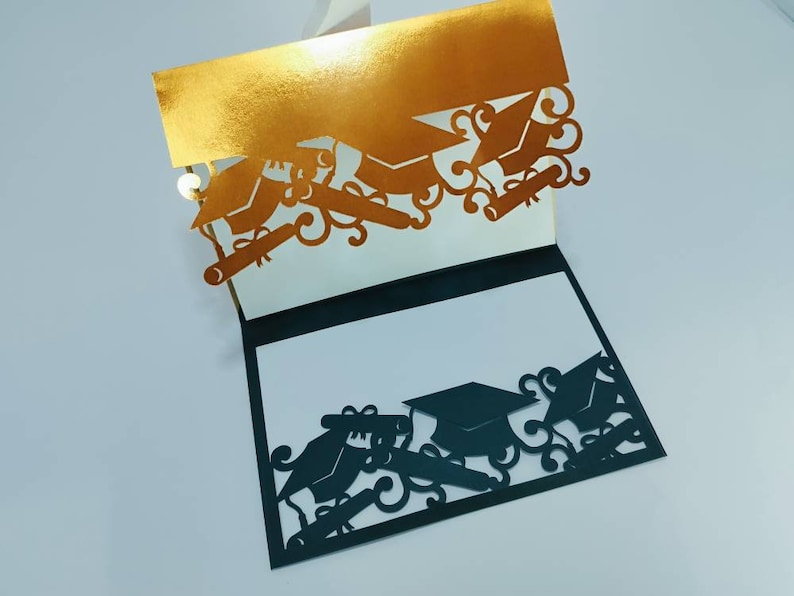 SVG Graduation Invitation Card Class of 2026 Cricut Senior Announcement ...