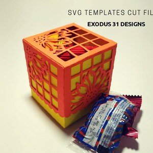 SVG Box Sunflowers Cricut THANKSGIVING Templates Favor Box Gifts Papel ...