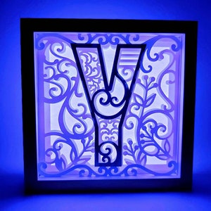 Letter Y Shadow Box 3D Alphabet SVG Cut Files Cricut Letters Lightbox ...