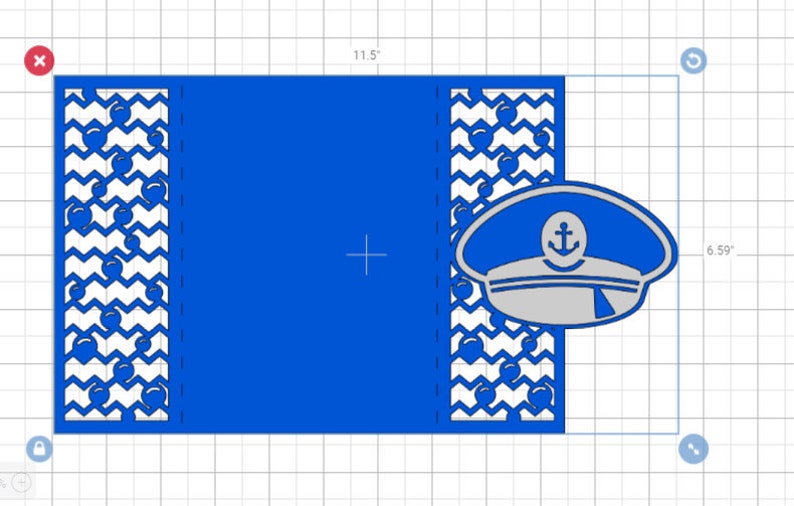 2 SVG Cricut Gate Fold Card Laser Cut Nautical Design Sea | Etsy