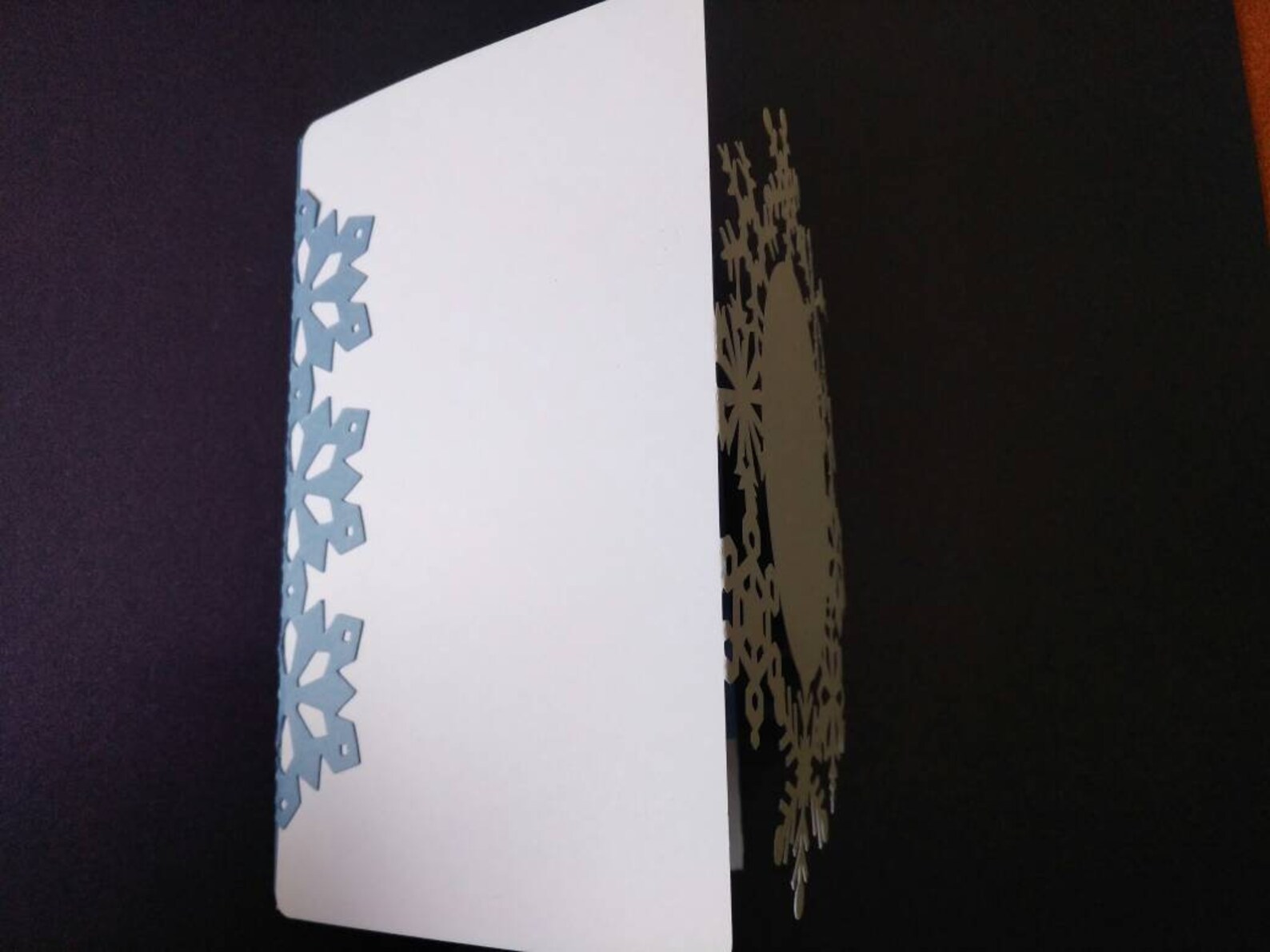 SVG TEMPLATE Tri Fold Pocket Snowflake Invitation Envelope Card Frozen ...