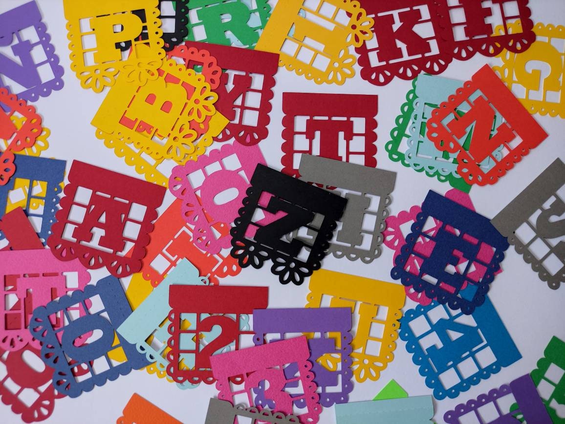 Alphabet SVG Mini Banners Papel Picado Templates Cut Files Cricut Joy ...