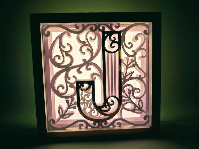 Letter J Shadow Box 3D Alphabet SVG Cut Files Cricut Letters | Etsy