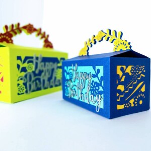 Birthday Box SVG File SVG Favor Box Cricut Cut File Happy Birthday ...