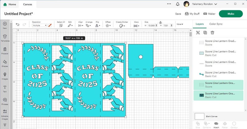 SVG File Cricut Class of 2026 3D Lantern Senior 2026 Template SVG ...