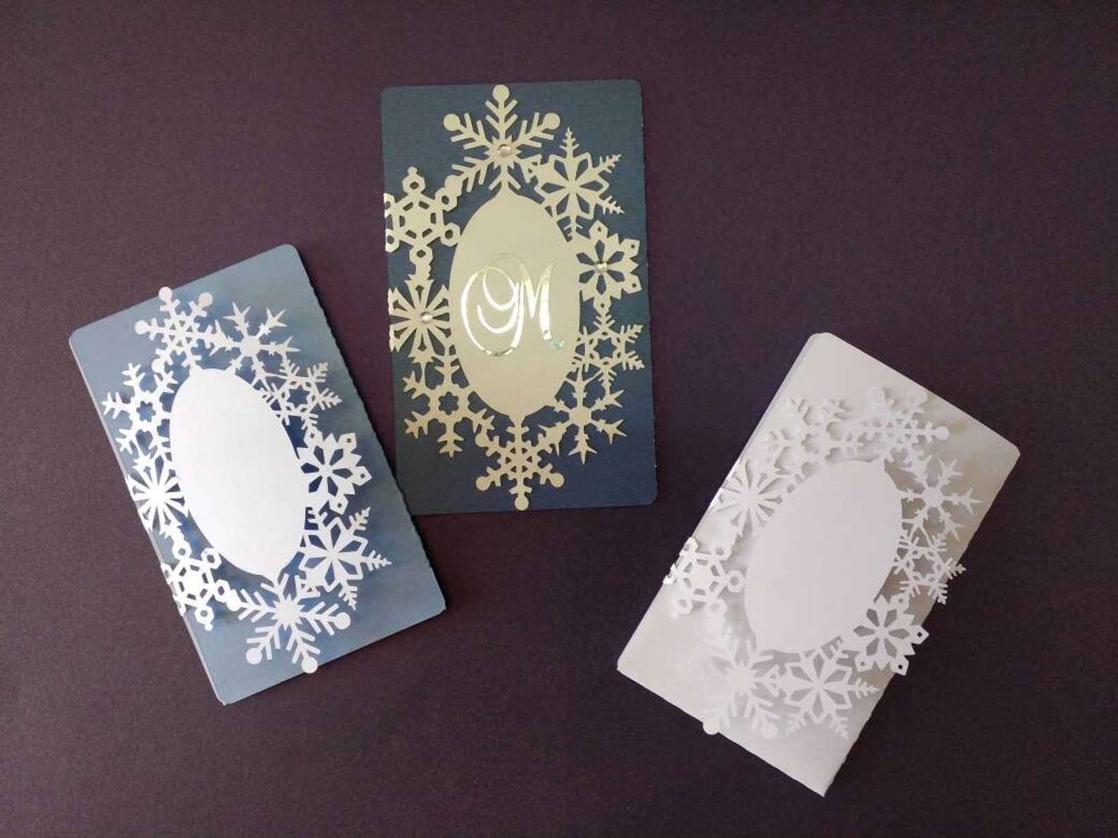SVG TEMPLATE Tri Fold Pocket Snowflake Invitation Envelope Card Frozen ...