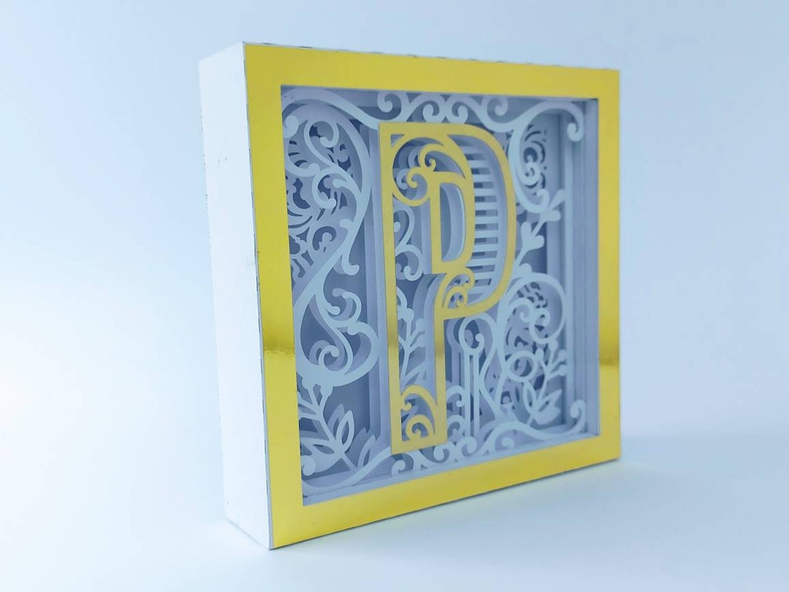 Letter P Shadow Box 3D Alphabet SVG Cut Files Cricut Letters - Etsy