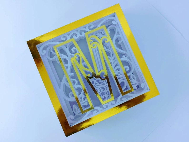 Letter M Shadow Box 3D Alphabet SVG Cut Files Cricut Letters - Etsy