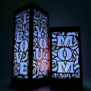 SVG Cut Files Happy Mother's Day Lantern Cricut Centerpiece Template ...