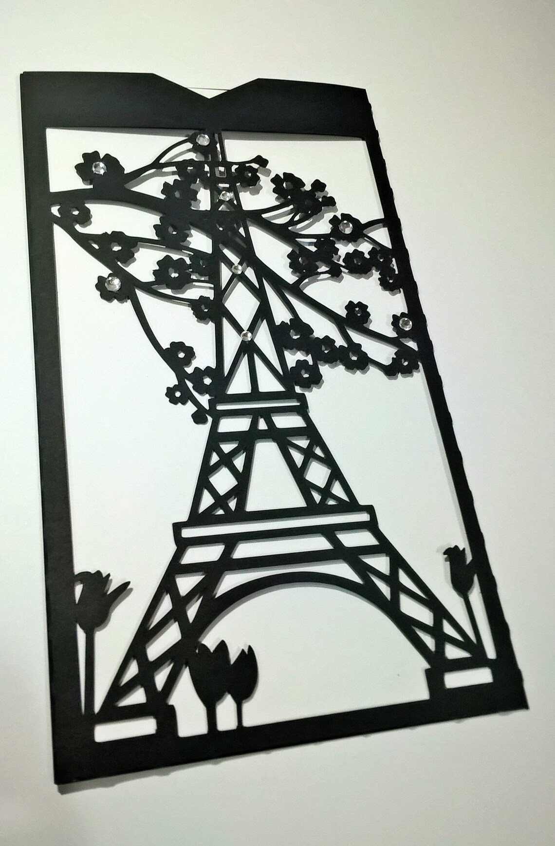 SVG Eiffel Tower Paris Wedding Invitation Envelope Valentines - Etsy