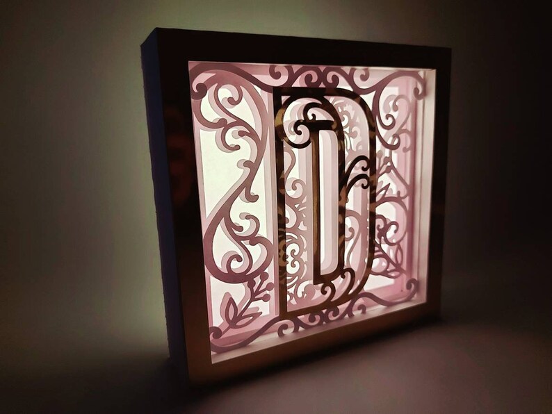 Letter D Shadow Box 3D Alphabet SVG Cut Files Cricut Letters | Etsy