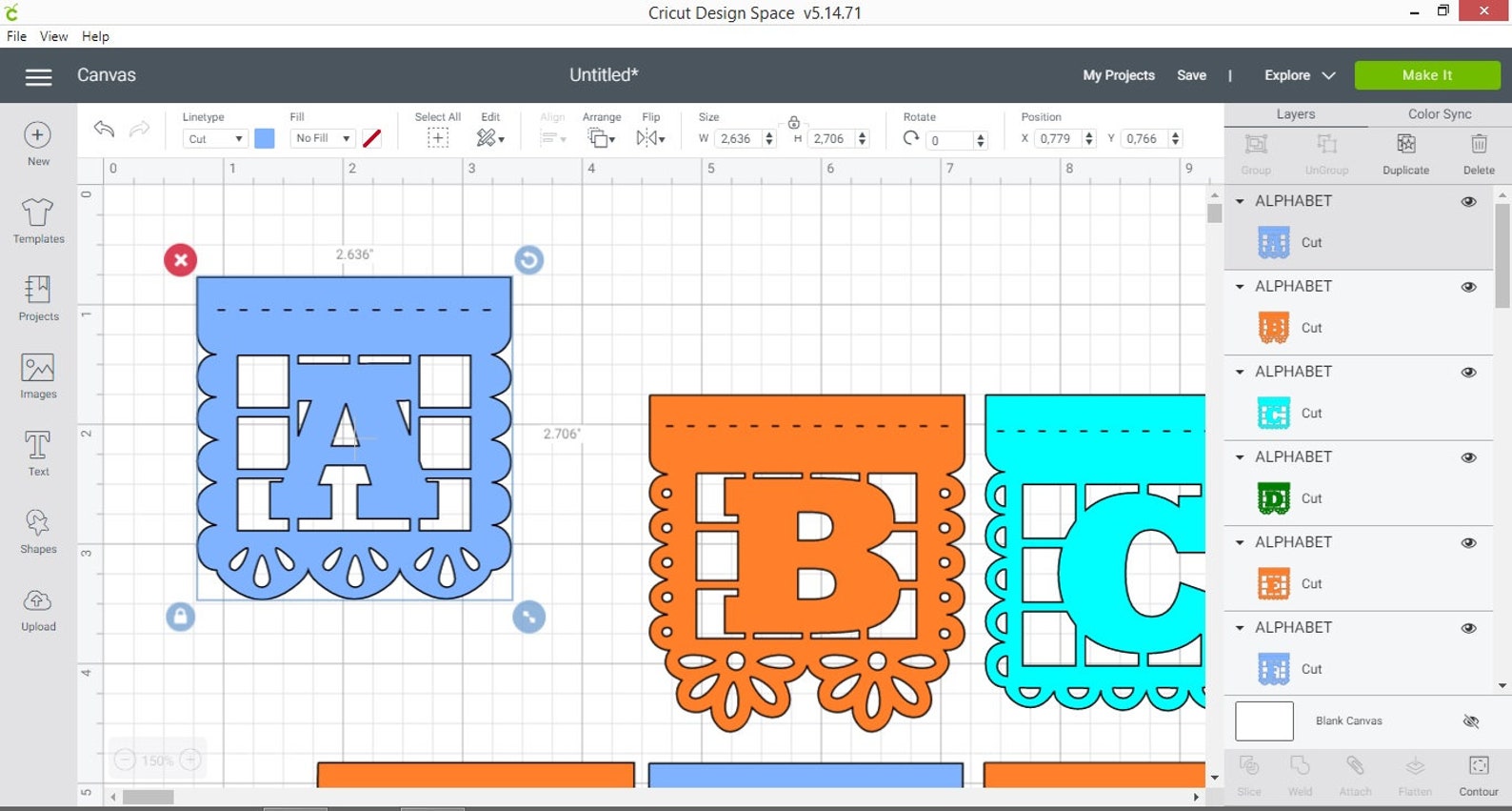 Alphabet Svg Mini Banners Papel Picado Templates Cut Files - Etsy