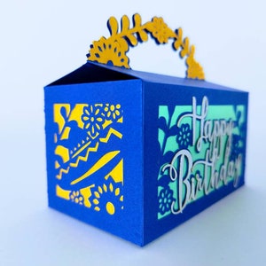 Birthday Box SVG File SVG Favor Box Cricut Cut File Happy Birthday ...