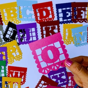 Alphabet SVG Mini Banners Papel Picado Templates Cut Files Cricut Joy ...