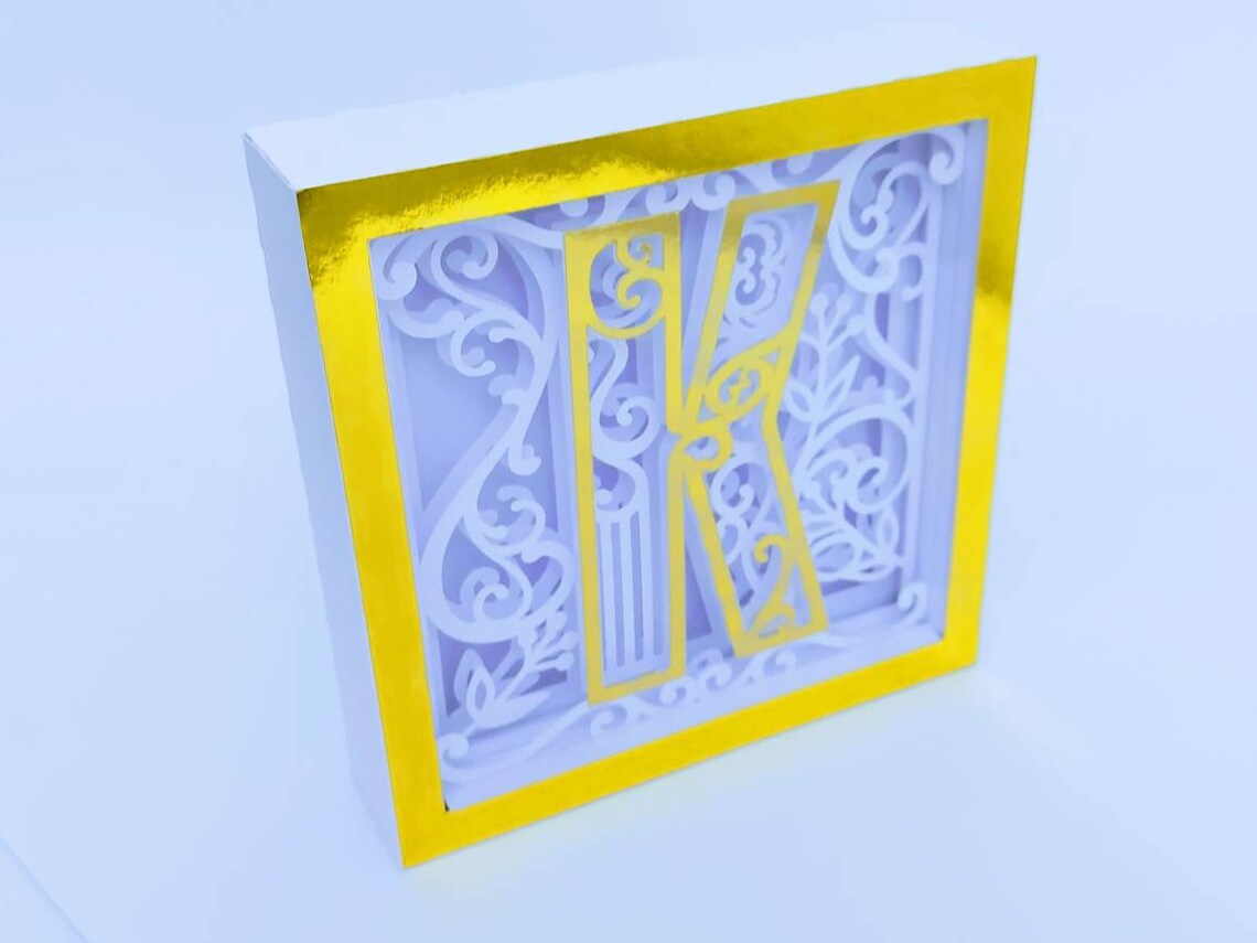 Letter K Shadow Box 3D Alphabet SVG Cut Files Cricut Letters - Etsy
