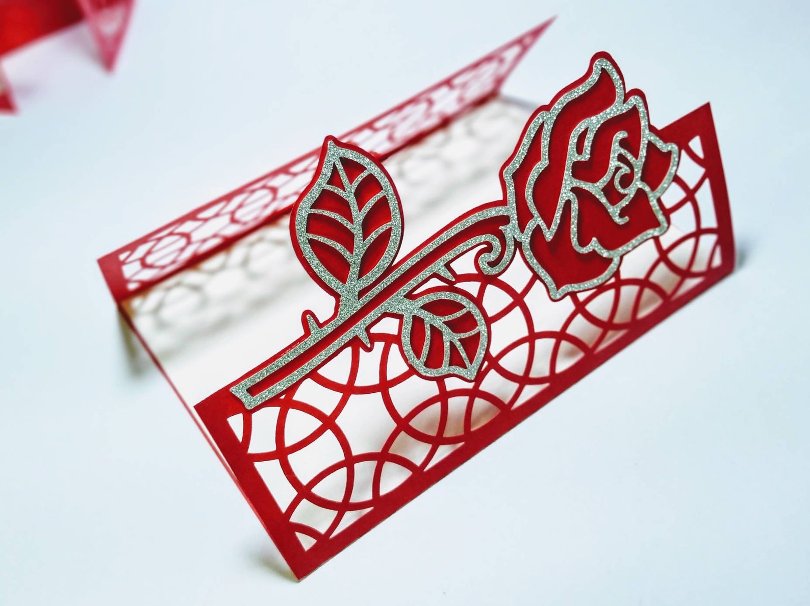 SVG Cricut Laser Cut Invitation Roses Template Enchanted Rose - Etsy