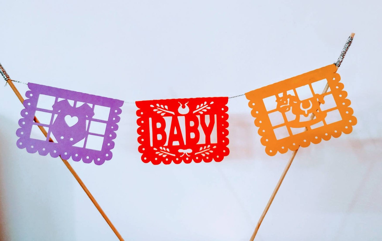 3 SVG Cut Files TEMPLATES Papel Picado Mini Banners Cake | Etsy