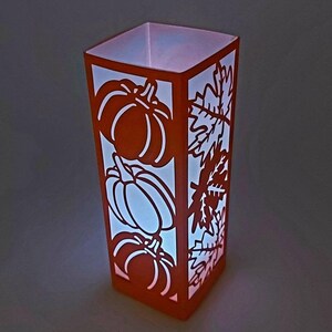 Fall SVG Lantern Template 3D Thanksgiving Dinner Decor Autumn Leaves ...