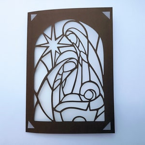 SVG Christmas Cricut File Nativity Folder Card Templates Nativity Belen ...