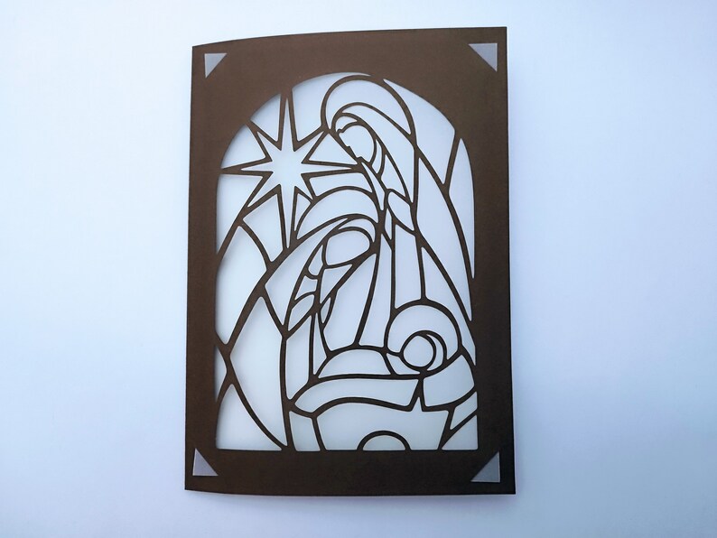 SVG Christmas Cricut File Nativity Folder Card Templates Nativity Belen ...