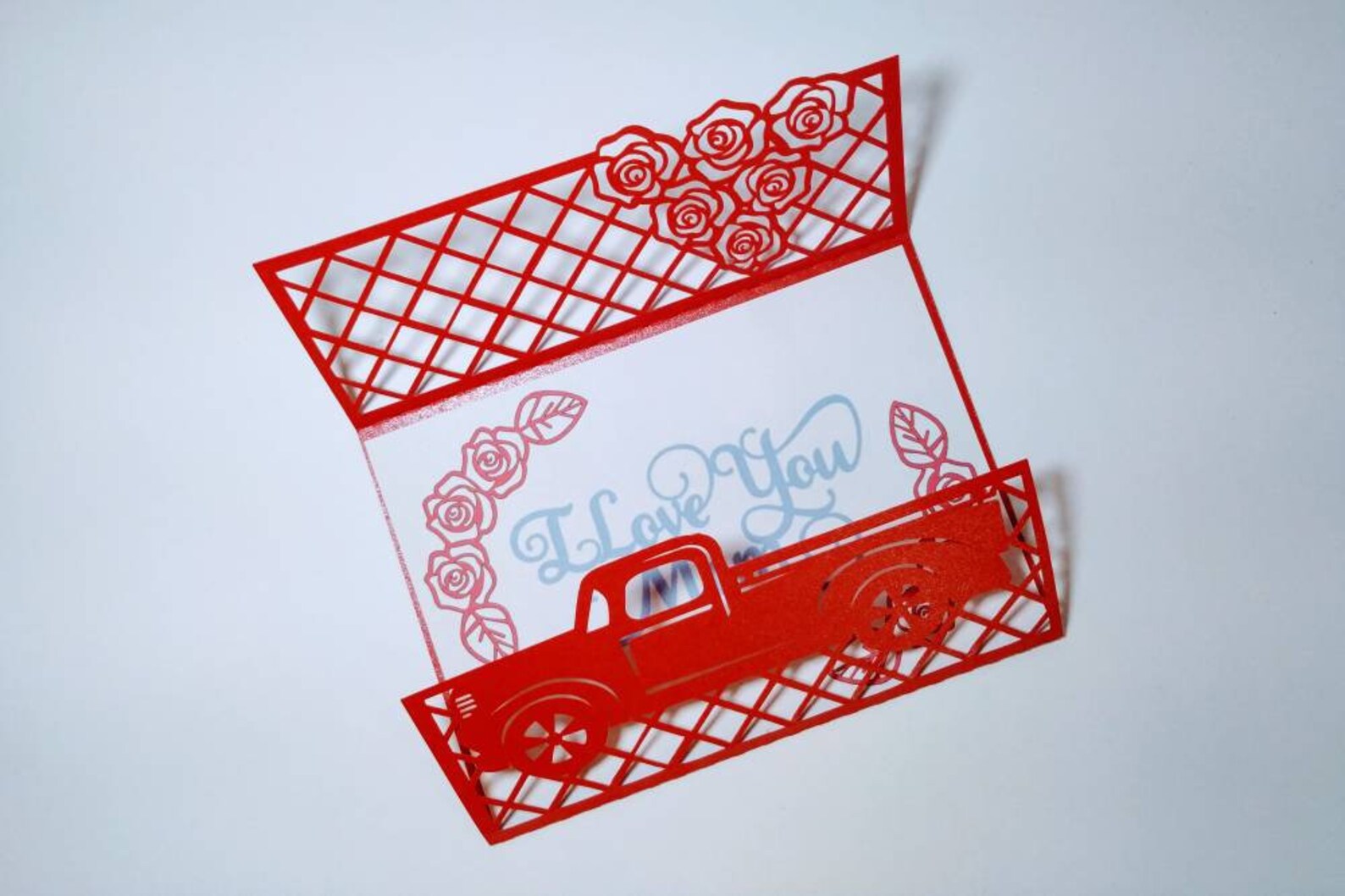 SVG Cut Files Cricut Happy Mother's Day Card Template Gate Fold Roses ...