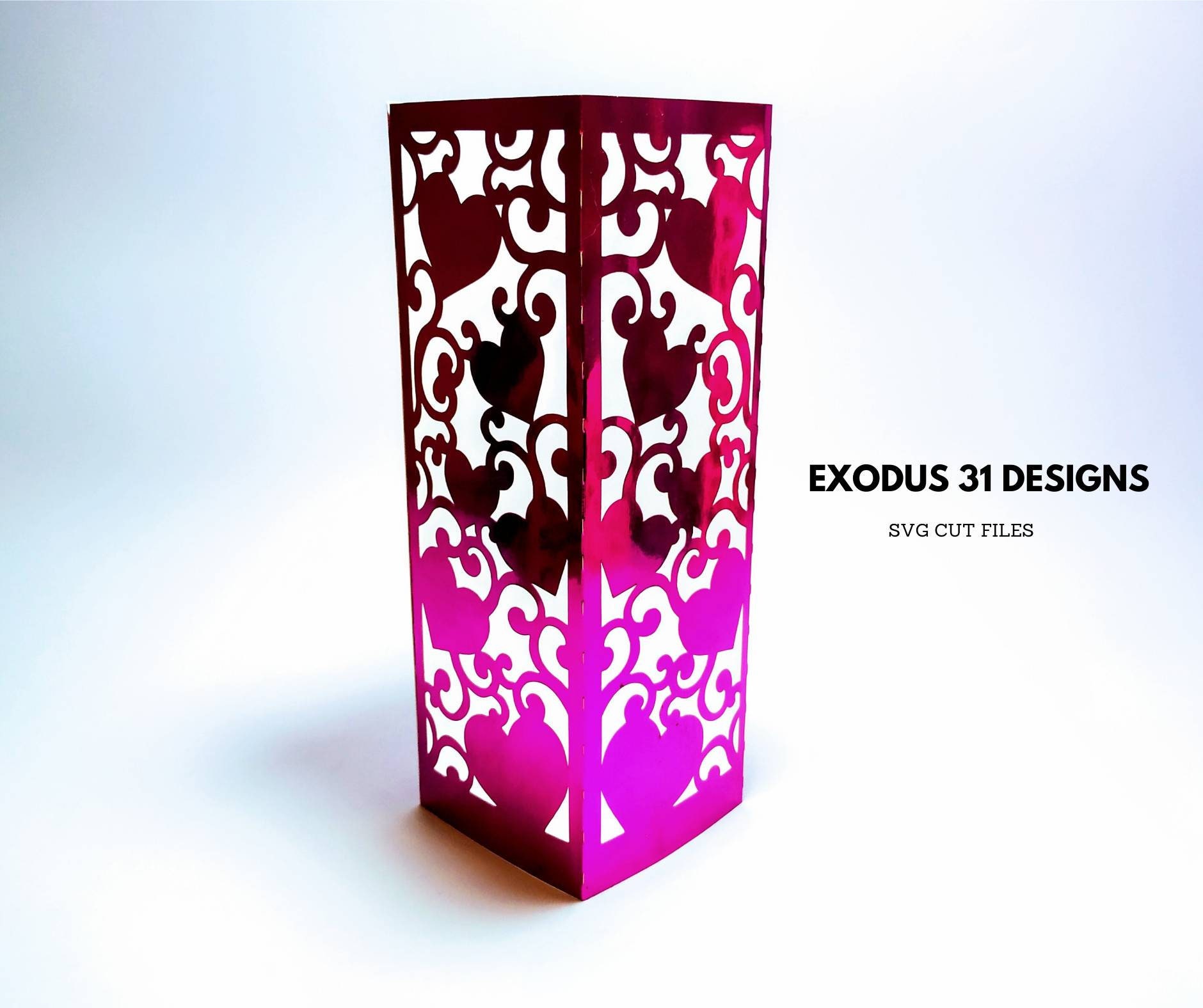 SVG Template Wedding Lantern Valentines Day Gifts Cricut Cut | Etsy