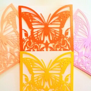 Monarch Butterfly Envelope SVG Template Cutting File. Birthday Girl ...