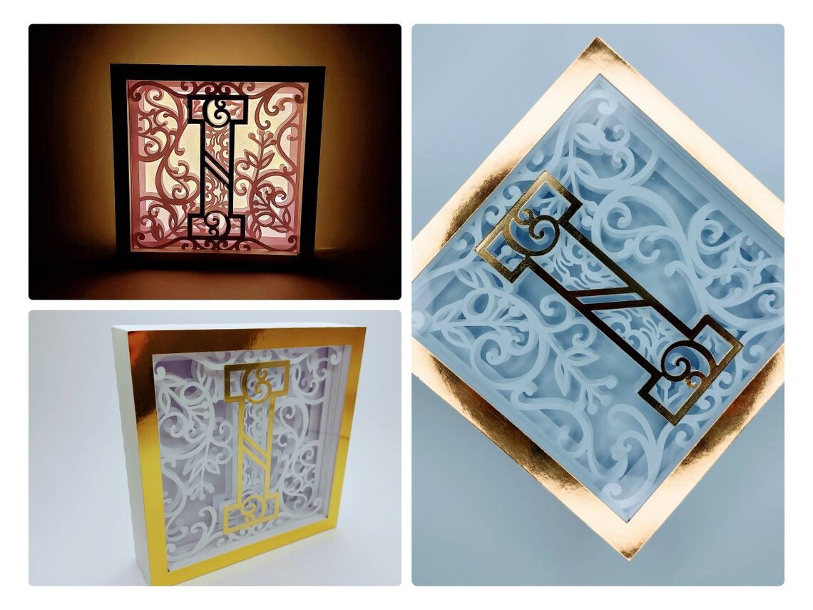 Letter I Shadow Box 3D Alphabet SVG Cut Files Cricut Letters Lightbox ...