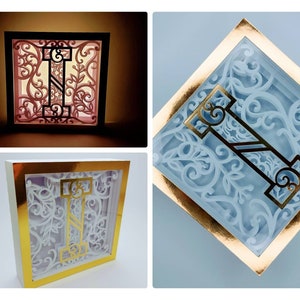 Letter I Shadow Box 3D Alphabet SVG Cut Files Cricut Letters Lightbox ...