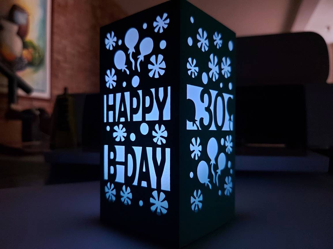 SVG Template Happy Birthday 30 Lantern Luminaries Cut Files - Etsy UK