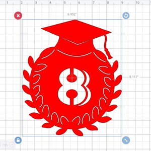 SVG Cut Files 1 to 12 Table Numbers Template Graduation Party Class of ...