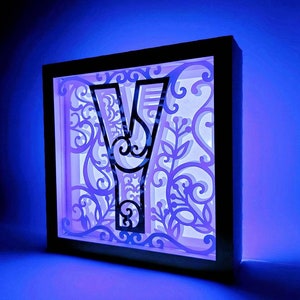 Letter Y Shadow Box 3D Alphabet SVG Cut Files Cricut Letters Lightbox ...