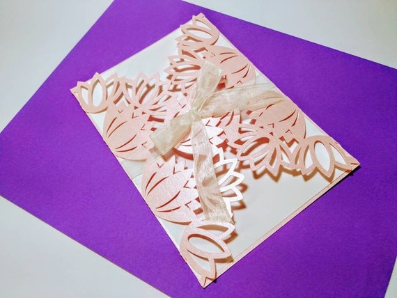 SVG LASER CUT Wedding Invitation Template Cut Files Cricut | Etsy